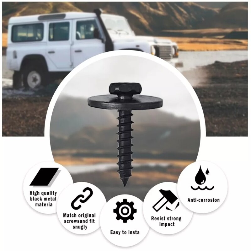 50pcs Car Body Fender Metal Screws Bumper Retainer Clips Bolts 7.8mm ...