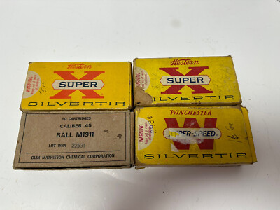 Lot Vintage Winchester Western Super X Silvertip M1911 Military Empty ...