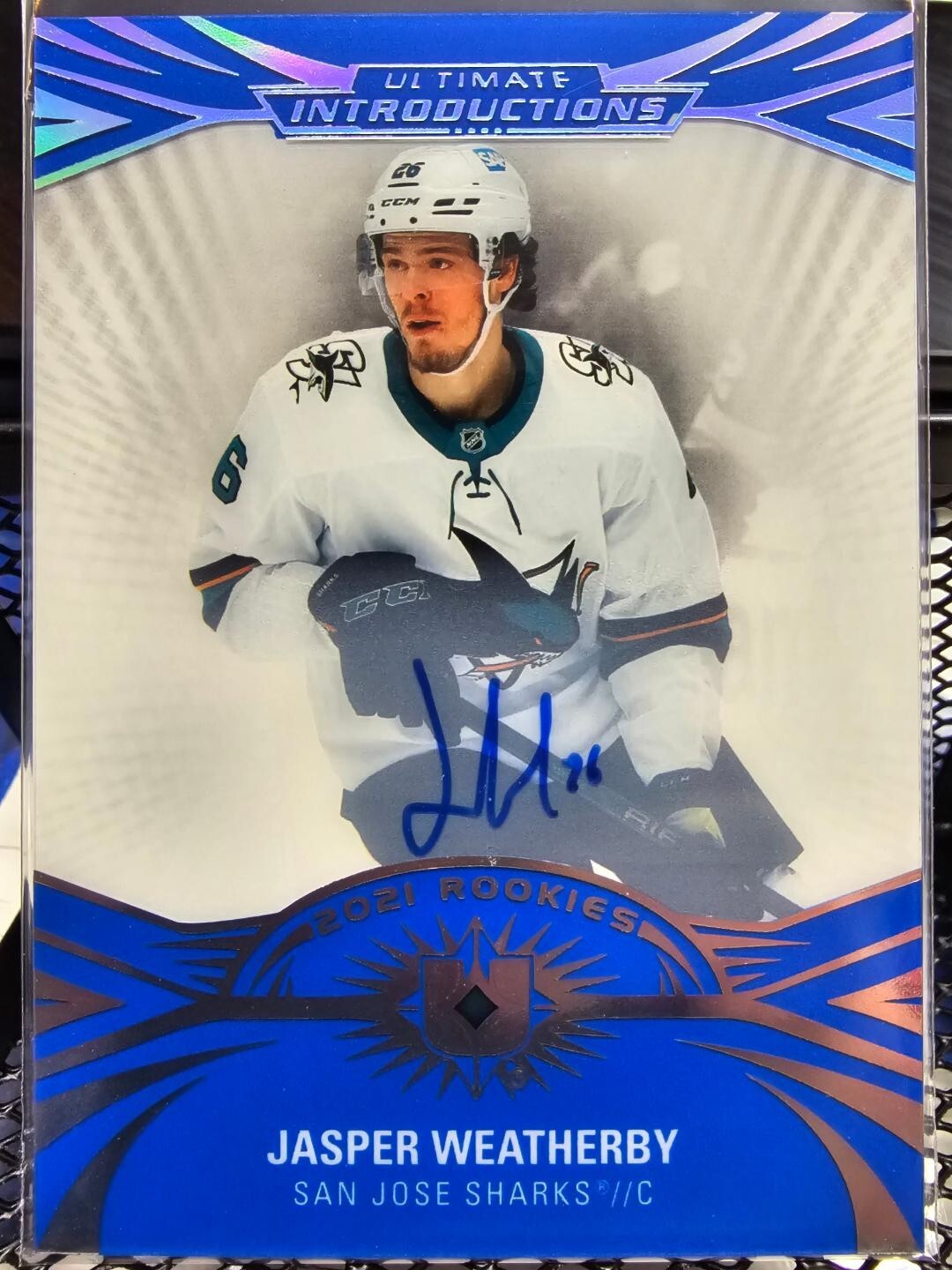 Jasper Weatherby 21/22 Upper Deck Ultimate Introductions Rookie Auto UI ...