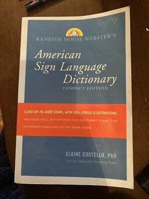 American Sign Language Dictionary, Compact Edition, Random House ...