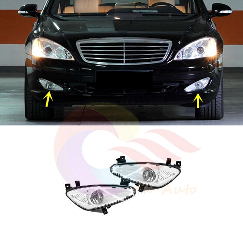Left + Right Both Front Bumper Foglights For Mercedes W221 S-Class 2007 ...