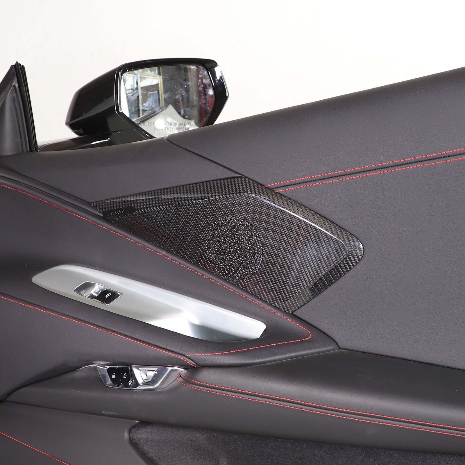 Fits 2020-up Corvette C8 1LT Interior Door Speaker REAL Carbon Fiber ...
