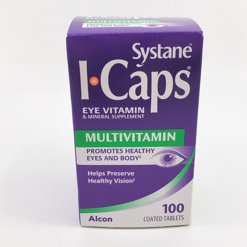 Systane ICaps Eye Multivitamin Formula Supplement 100 Coated Tablets 3/ ...