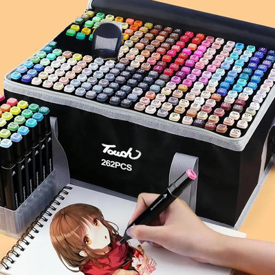 Alcohol Markers, 262 Colours Fine Dual Tips Art Markers, Alcohol Based ...