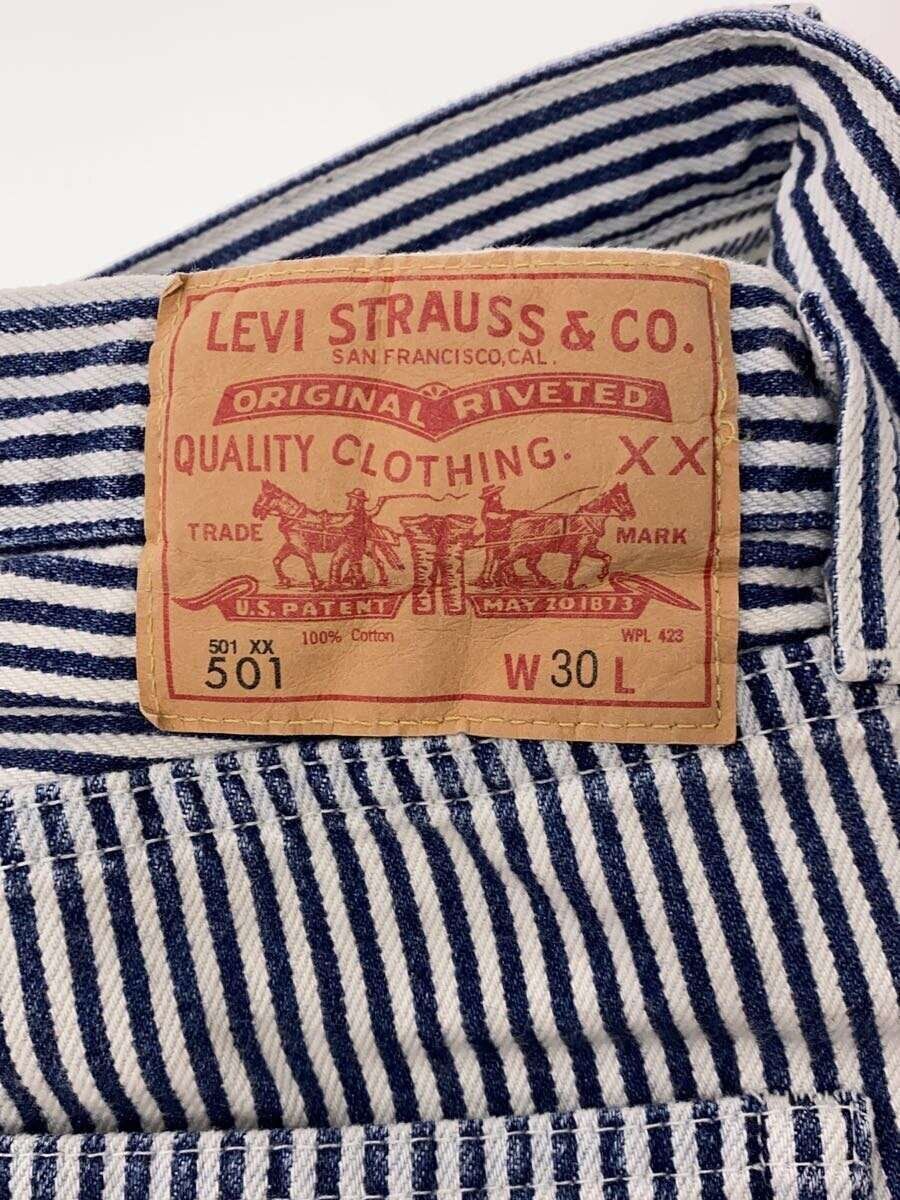 Levi's Straight Pants NIGO HICKORY STRIPE 30 COTTON Navy Levi's Straight Pants NIGO HICKORY STRIPE 30 COTTON Navy