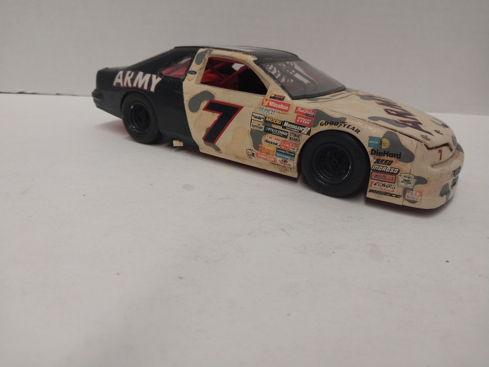 Built Alan Kulwicki #7 US Army Ford Thunderbird Curbside Nascar Model ...