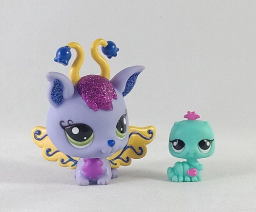 Littlest Pet Shop Glistening Garden Fairy Figure LPS #2677 & #2678 | eBay