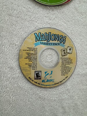 eGames MahJongg Variety Pack (PC, 2002) - Windows 95/98/ME 2000/XP | eBay
