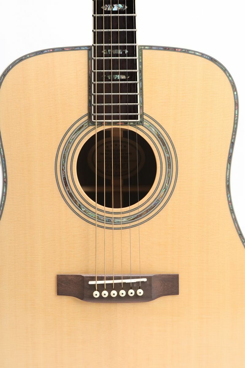 Solid Spruce Top Acoustic Guitar Rosewood Backside Abalone Inlay Grover ...