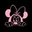 5" PEEKING MINNIE Vinyl Decal Sticker Car Window Laptop Mickey Disney ...