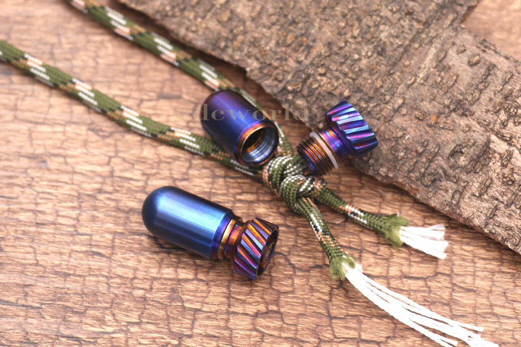 Outdoor EDC Titanium CNC Torpedo Type Waterproof Pill Case Key Chain ...