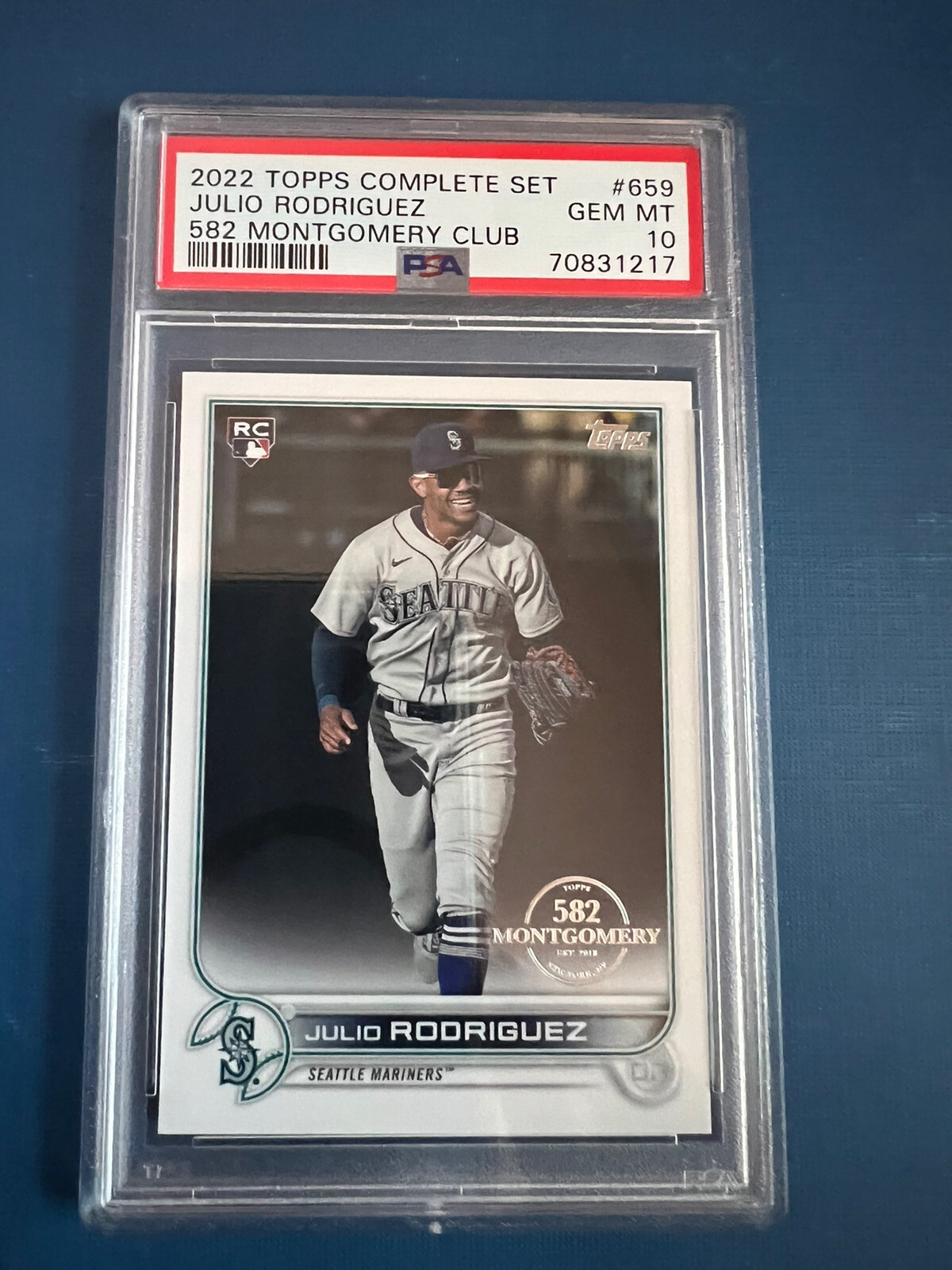 2022 Topps Complete Set 582 Montgomery Club #659 Julio Rodriguez RC PSA ...