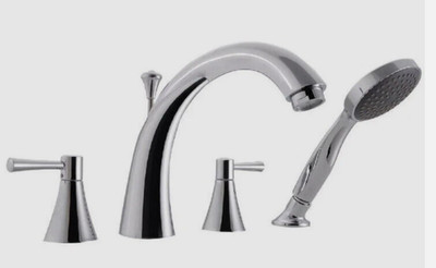 NEW Anzzi 4 hole Roman Tub Filler Faucet Chrome W/Hand Shower FR-AZ011 ...