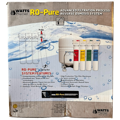 NWT Watts Premier RO-Pure Advance Filtration Process Reverse Osmosis ...