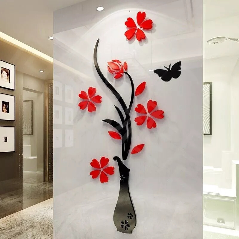 3d Flower Wall Stickers Flower Wall Decor Gold Online Premium Wall