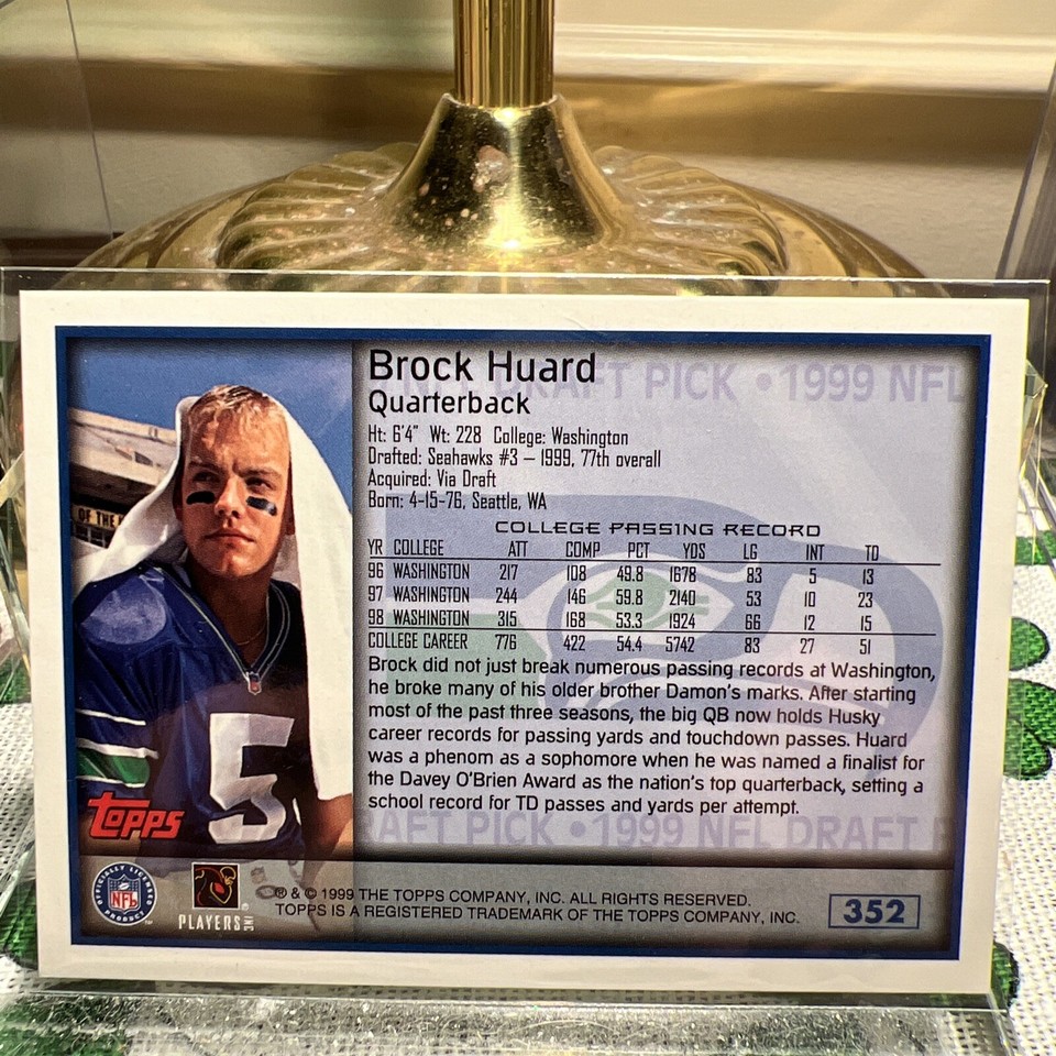 1999 Topps Season Opener Brock Huard Rookie Seattle Seahawks #352 | eBay