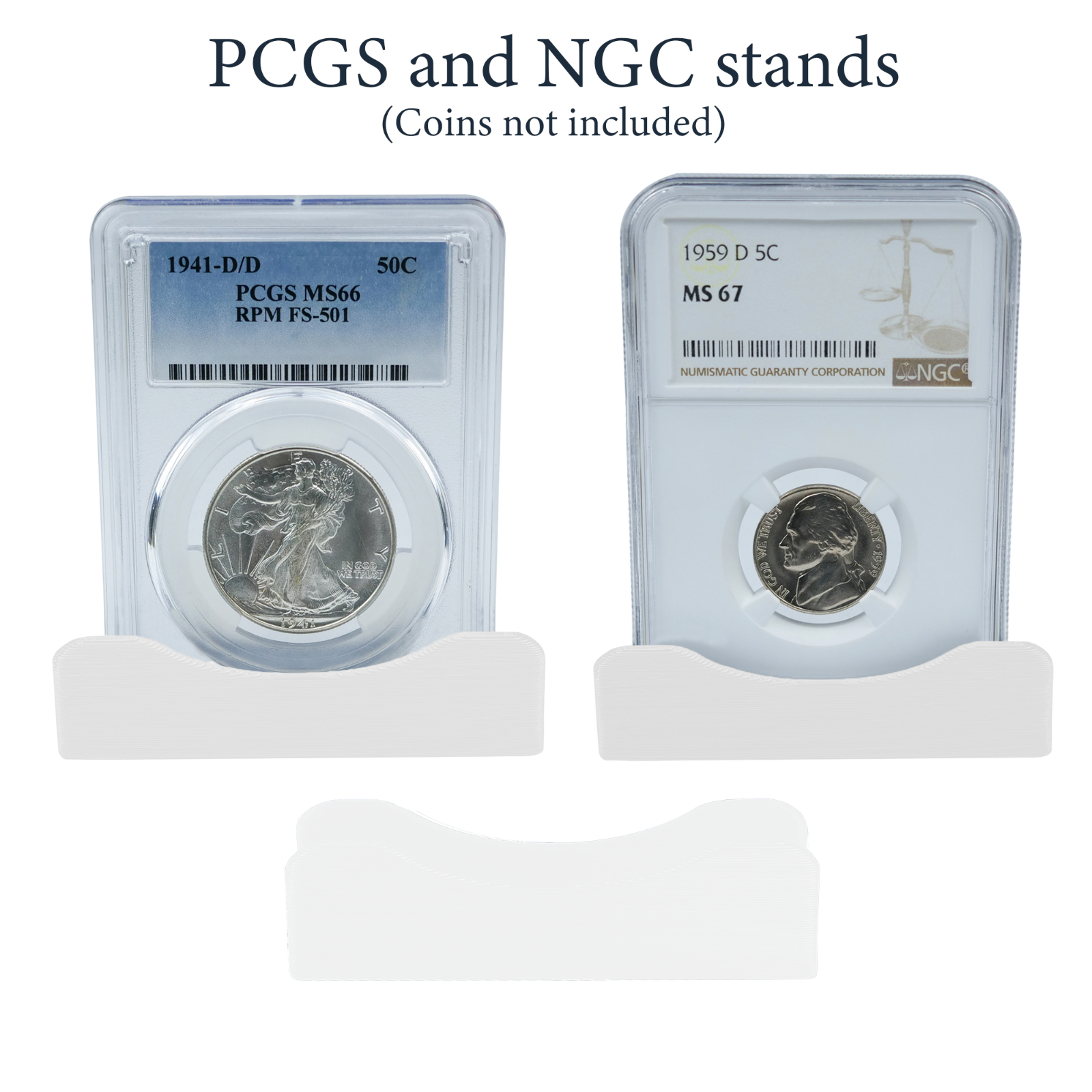 (10) PCGS Coin Slab Holder Display Stand NGC Coins Holders Case Storage ...