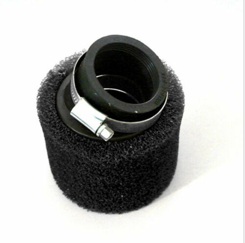 BLACK 45mm Bent Angled Foam Air Filter Pod PIT PRO Tra Quad Dirt Bike ...