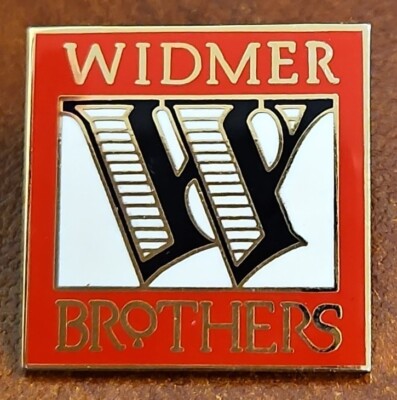 VTG Gold Toned Enameled Lapel Hat Pinback Widmer Brothers Brewing ...