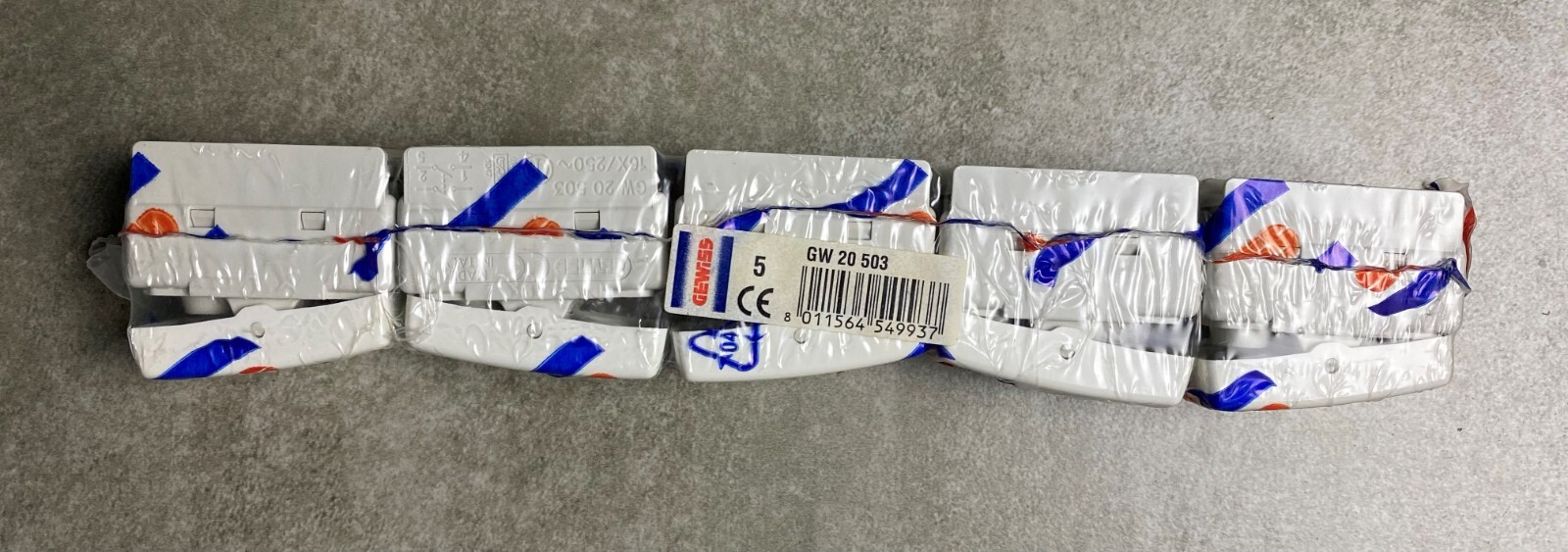 GEWISS GW20503 ONE-WAY SWITCH 2P 250V ac - 16AX - NEUTRAL -SYMBOL 0/I ...