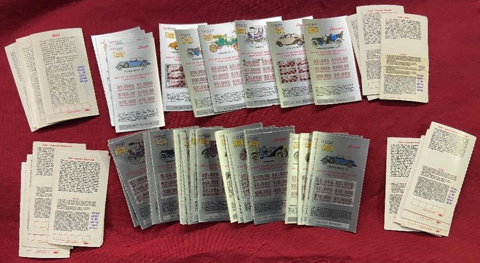 Lot Of 48 Vintage Car Scratch off losing Michigan Lottery Tickets M$L ...