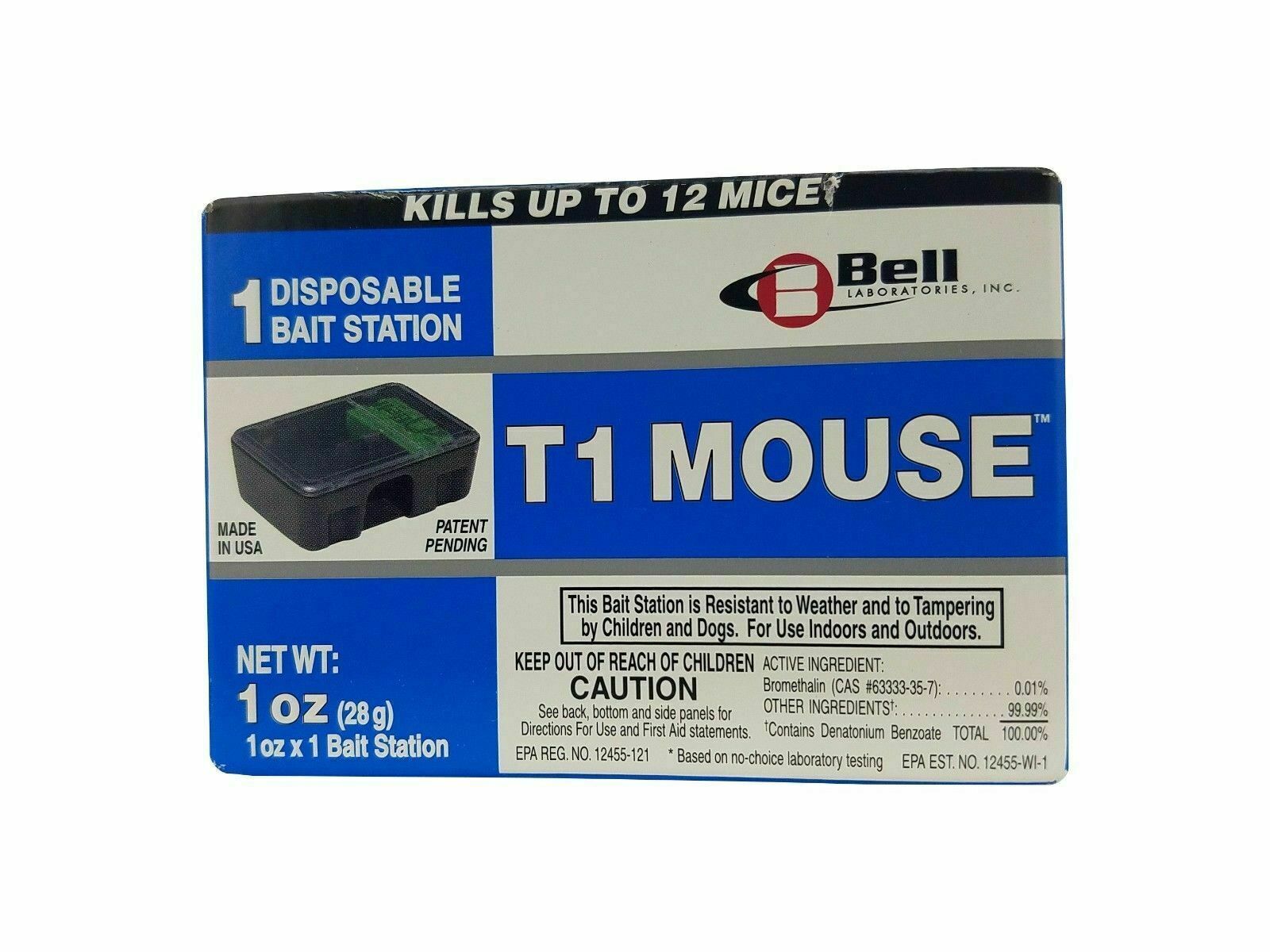 Bell Laboratories T1 Mouse Pre-Baited Disposable Bait Stations Case (24 ...