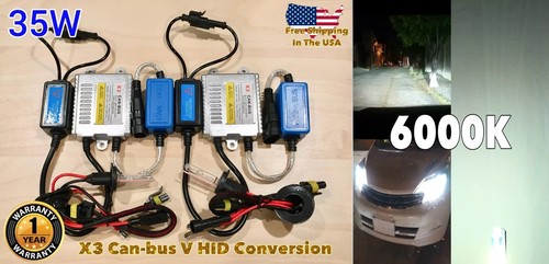 35W 6000K Diamond White H7 Canbus X3 Ballasts Xenon HID Kit No Error | eBay