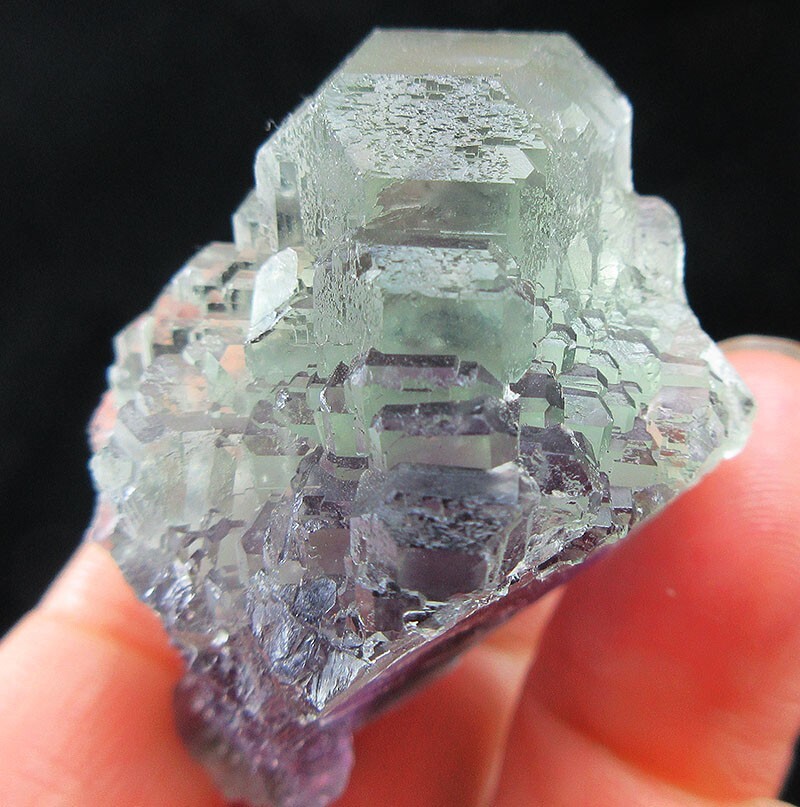 45g purple/green Fluorite ladder crystal mineral,Fujian,China! | eBay