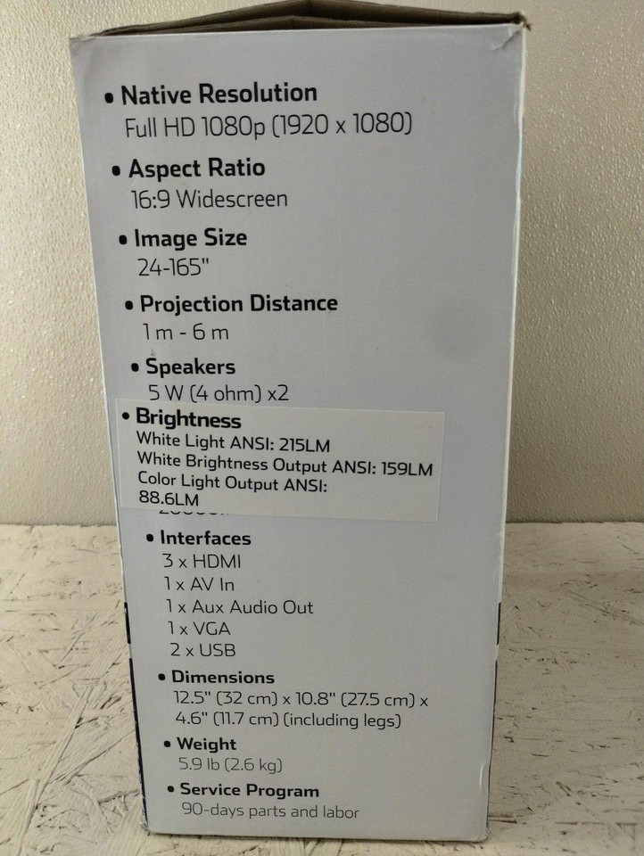 Onn ONA19AV901 HDMI Projector in Box No Roku Stick Tested Works FREE ...