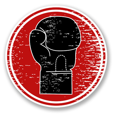 2 x 10cm Boxing Vinyl Decal Sticker Laptop Car Gloves Gift MMA ...