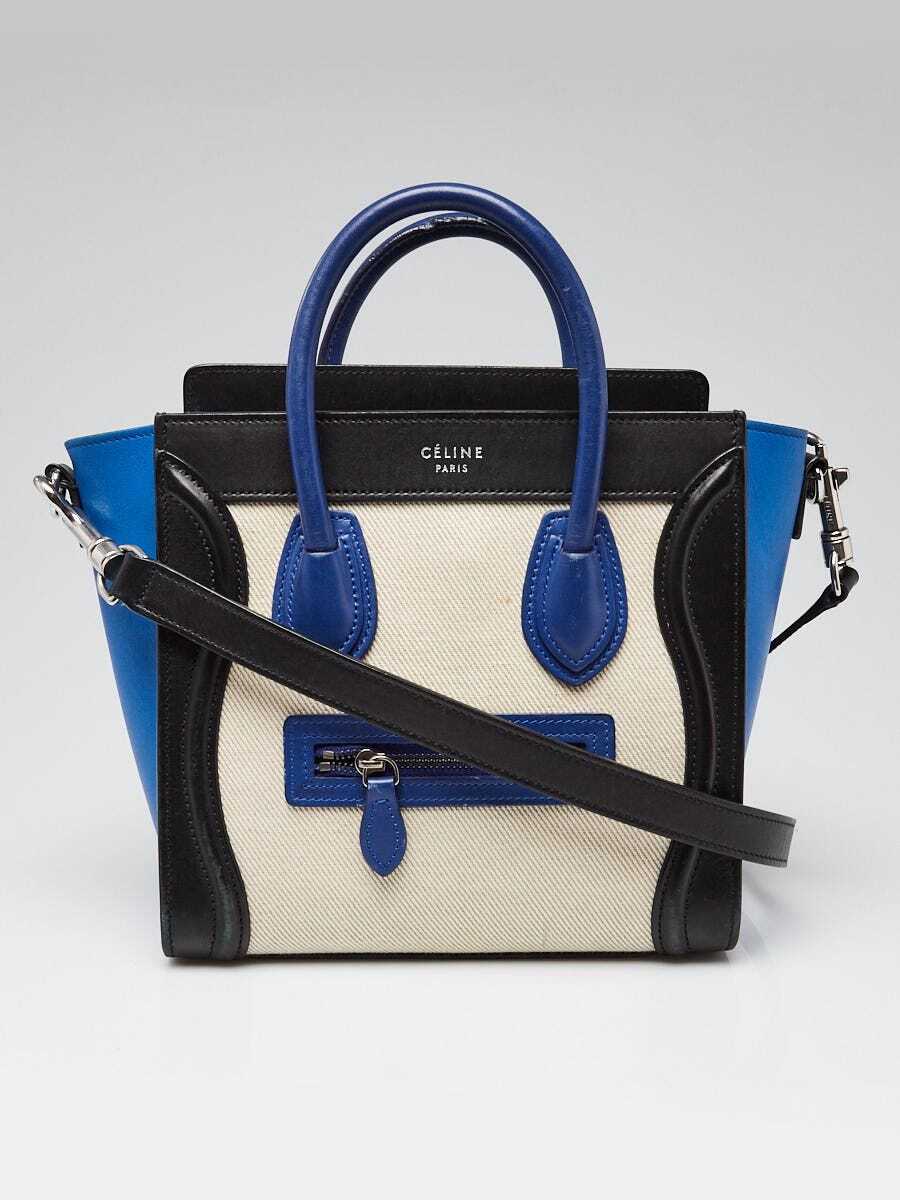 Celine Tri-Color Leather Nano Luggage Bag - Gem