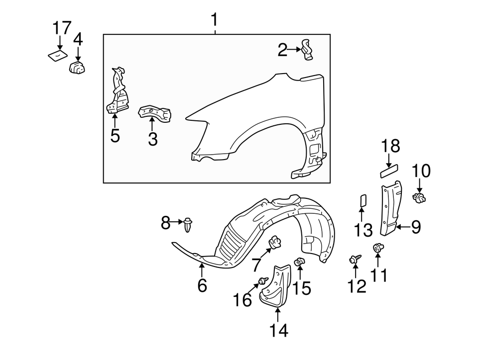 Genuine Lexus Wheel Opening Molding Screw 90080-15089 | eBay
