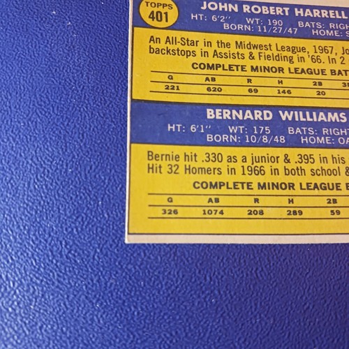 1970 Topps Card #401 Giants Rookie Stars EX-EXMINT Bernie Williams John ...