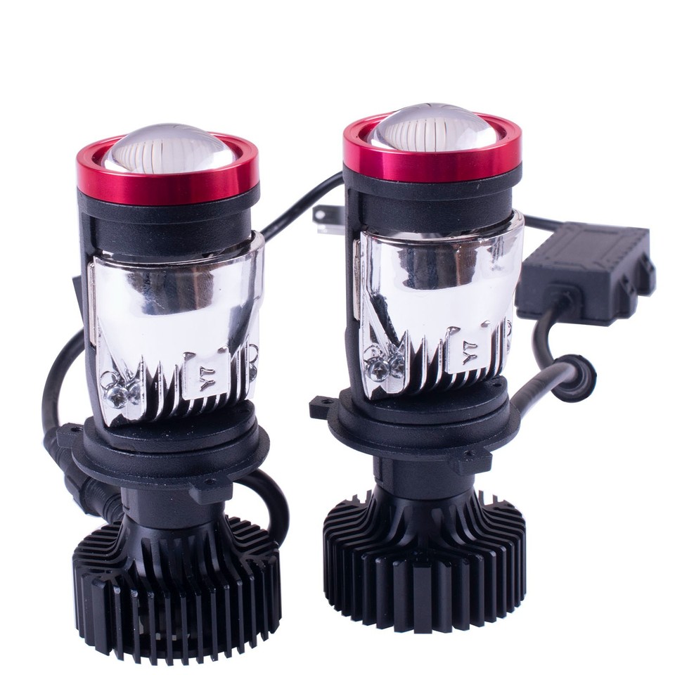 2PCS Mini H4 Laser LED Projector Hyperboloid Len 30000LM Headlight ...