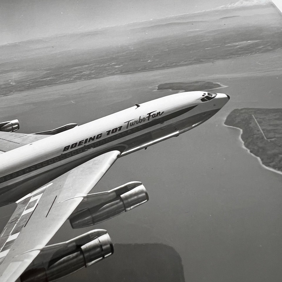 Vintage Boeing 707 Turbo Fan Airplane Test Experimental Jet Photo 1960s ...