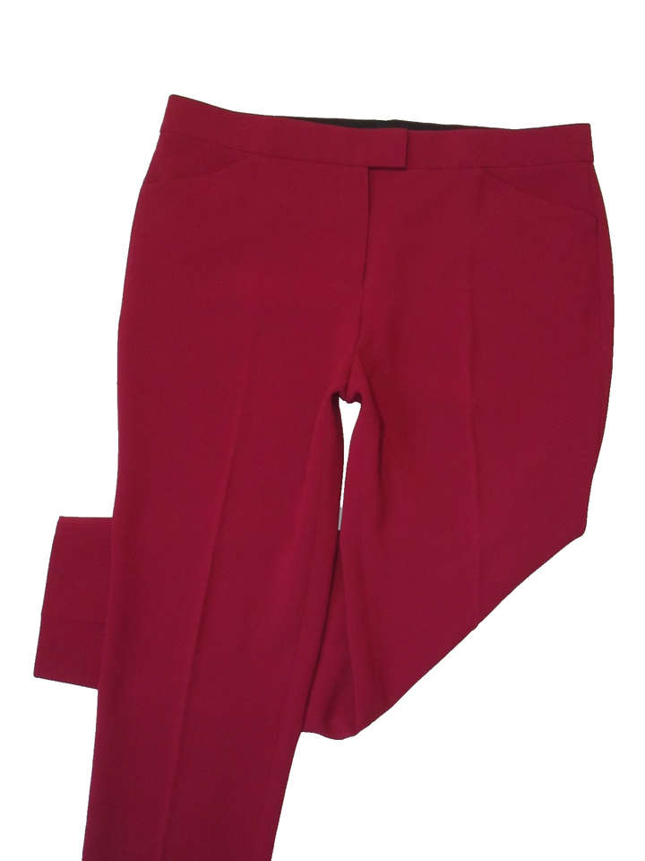 NWT Theory Ibbey in Bright Raspberry Modern Crepe Straight Trouser ...