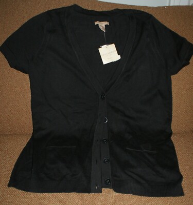 Woman's Ladies Plus 16-18 Black Knit v-Neck Sweater Cardigan NEW ...