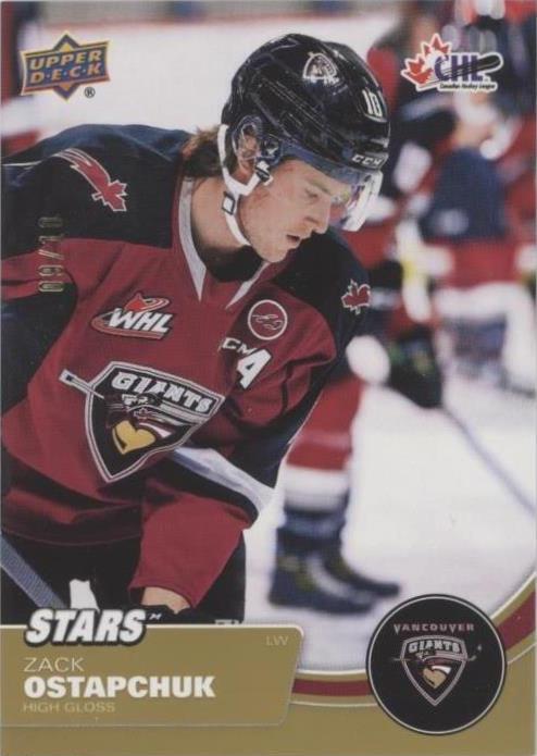 2021-22 Upper Deck CHL - Stars Zack Ostapchuk #342 High Gloss /10 (RC ...
