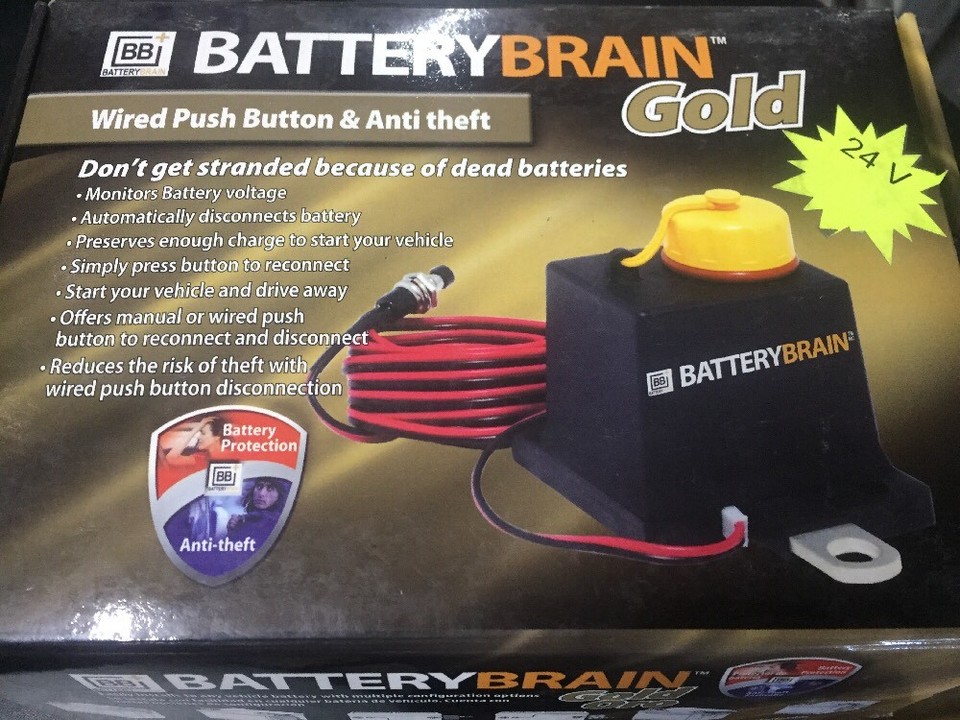 New Battery Brain 24V Gold Battery Protector Anti-Theft Device 24 Volt ...