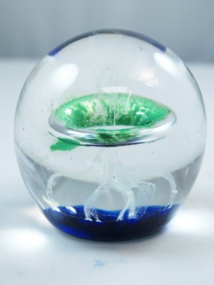 M Design Art Green Halo w/ White Lightning Storm Paperweight PW-636 | eBay