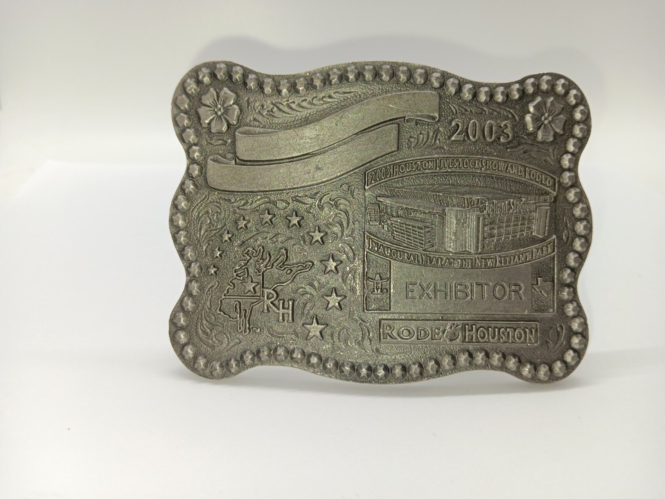 2003 Houston Livestock Show and Rodeo Exhibitor Belt Buckle JCC | eBay