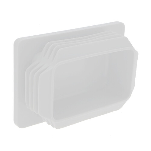 10 Pack White Rectangular Insert 50.8mm x 25.4mm, Plastic Inserts, Tube ...