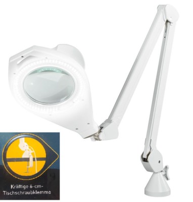 LED Lupenleuchte 60 LED Lupe Arbeitslampe Arbeitsleuchte 75cm Licht ...