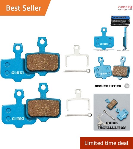 Disc Brake Pads Multi-Metallic Resin Semi-Metallic 4 Pairs Mountain ...