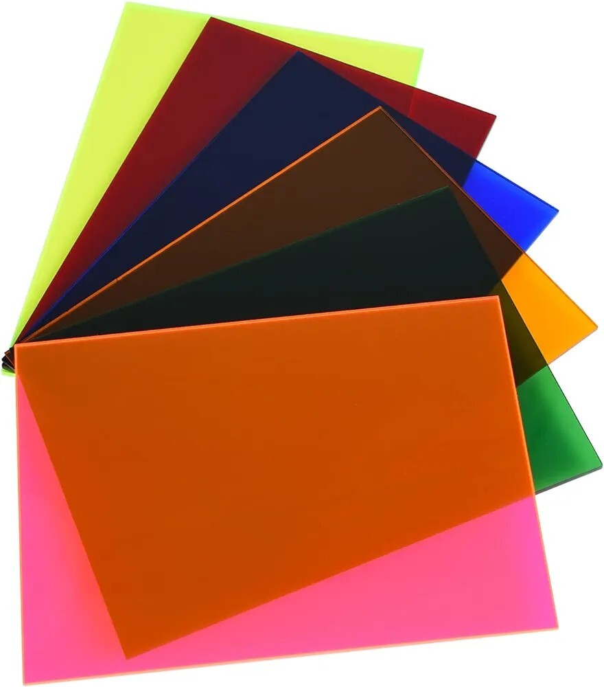 6 Pcs 8x12 in 1/8 in Thick Colored Acrylic Sheets Translucent ...