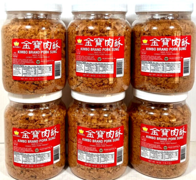 KIMBO Brand Pork Sung Cooked Dried Pork Product 18 oz ( Pack of 6 )~02/ ...