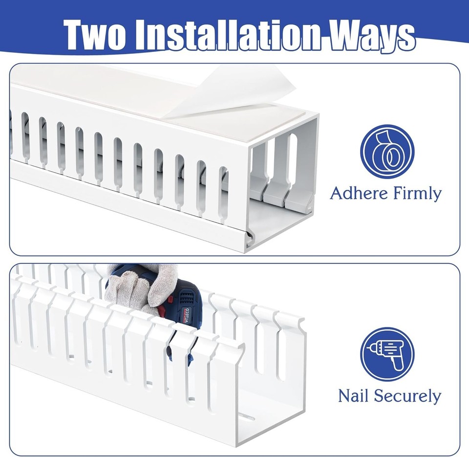 (6X L16.5in) Professional Server Rack Cable Management Raceway,H2 x ...