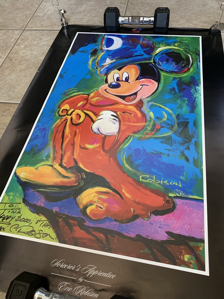 Mickey's Sorcerer's Appantice Signed by Eric Robinson Poster 24x36 | eBay