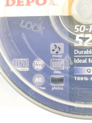 Office Depot 52x, 700 MB, 80 min. CD-R, 50 pack Spindle NEW Sealed | eBay