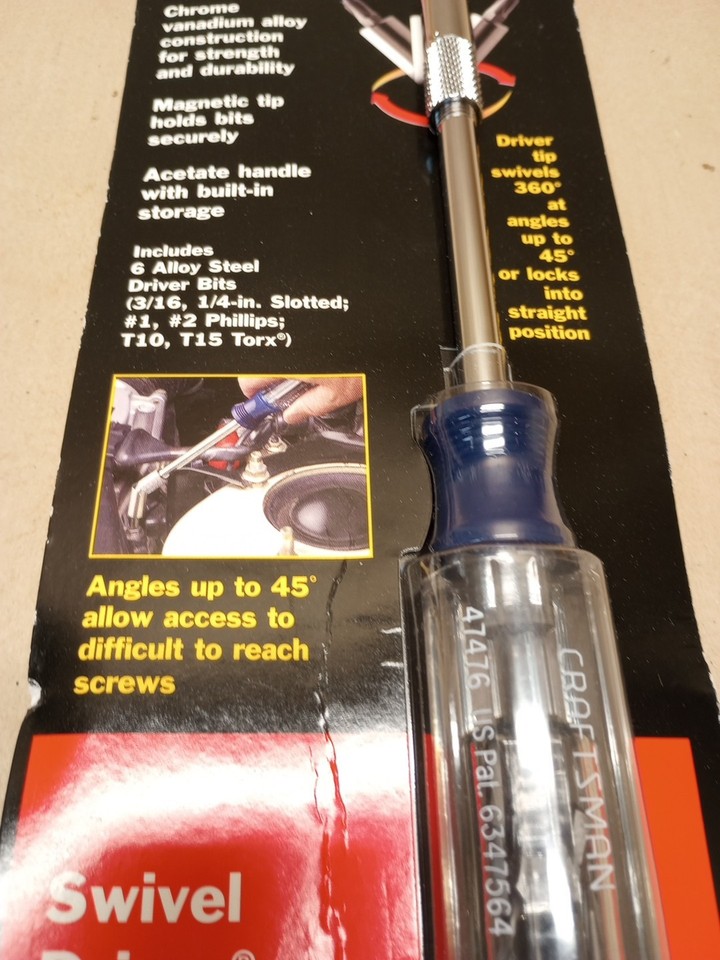 Sears Craftsman USA Nos Flex Swivel Driver Screwdriver 47476 Magnetic ...